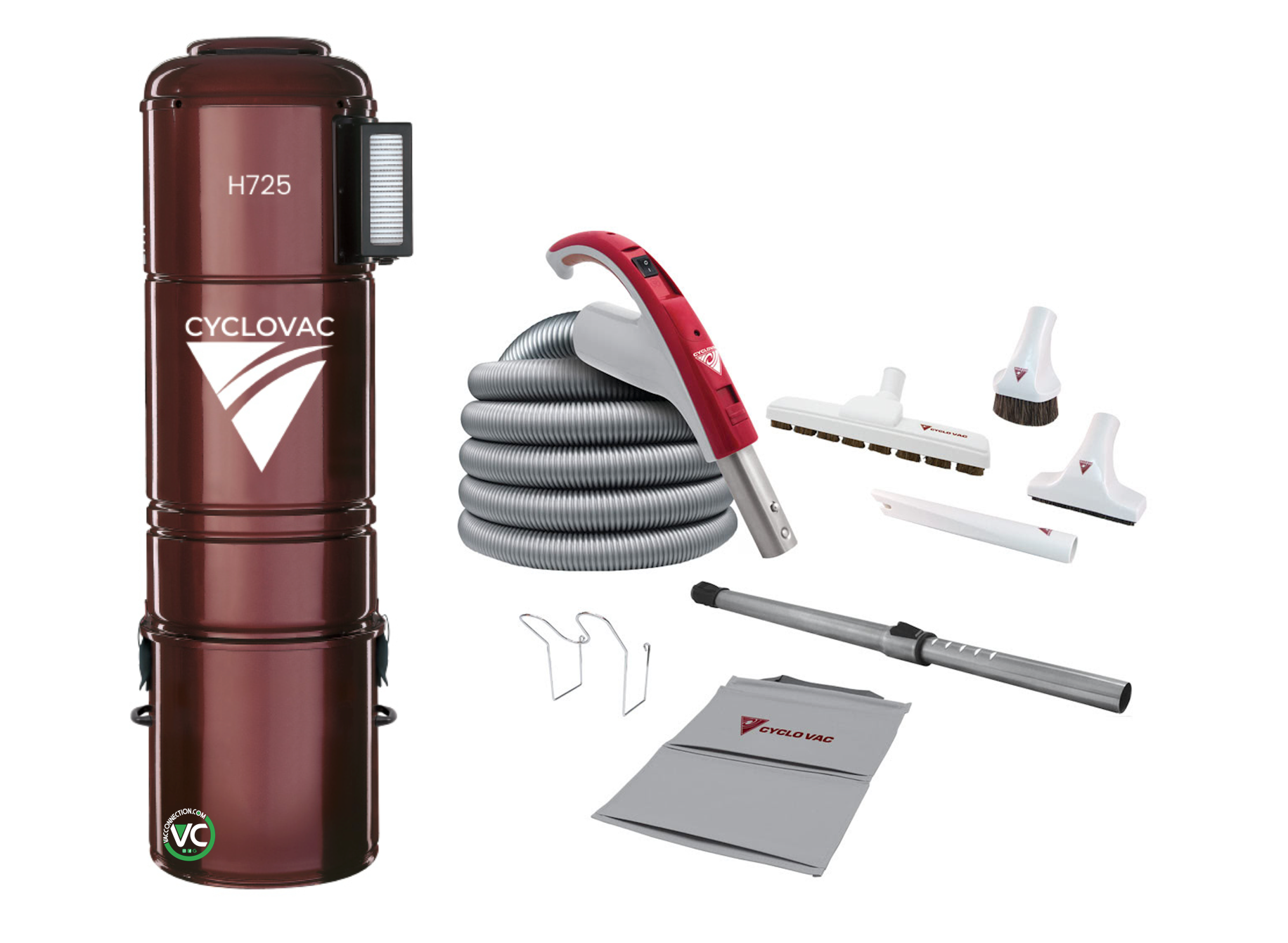 Cyclovac Central Vacuum H725 | 35' Luxe Cleaning Set