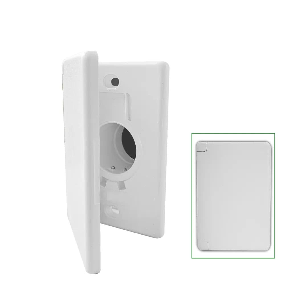 Central Vacuum Wall Plate Inlet Valve - White